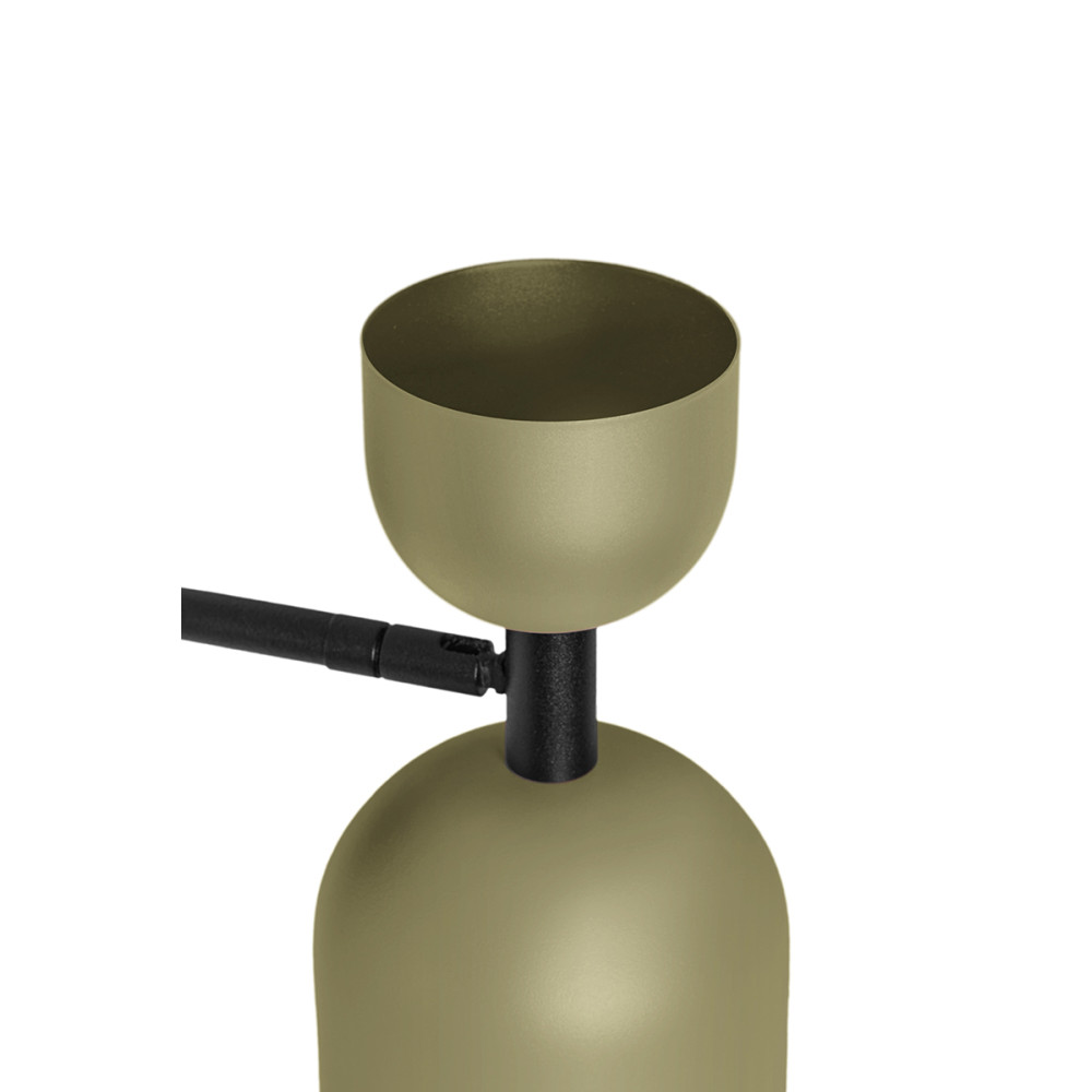 SUPURU W oliwkowa regulowana lampa ścienna / kinkiet z czarną rurką ...